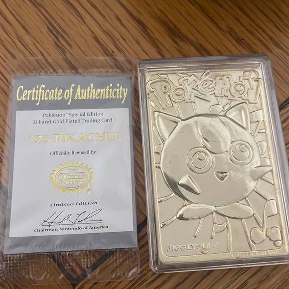 Pokemon | Toys | Pokemon 23k Goldplated Trading Card Limited Edition ...